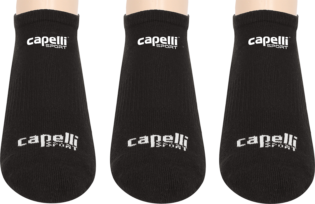 CS No Show Crew socks 3ppk w/ 1/2 Terry Cushion - CAPELLI SPORT Europe